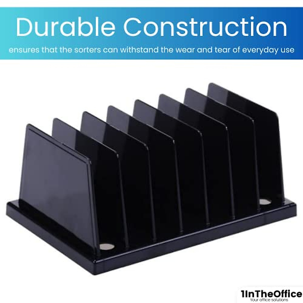 1InTheOffice Desk Step Sorter - 7 Compartments (2 pack)