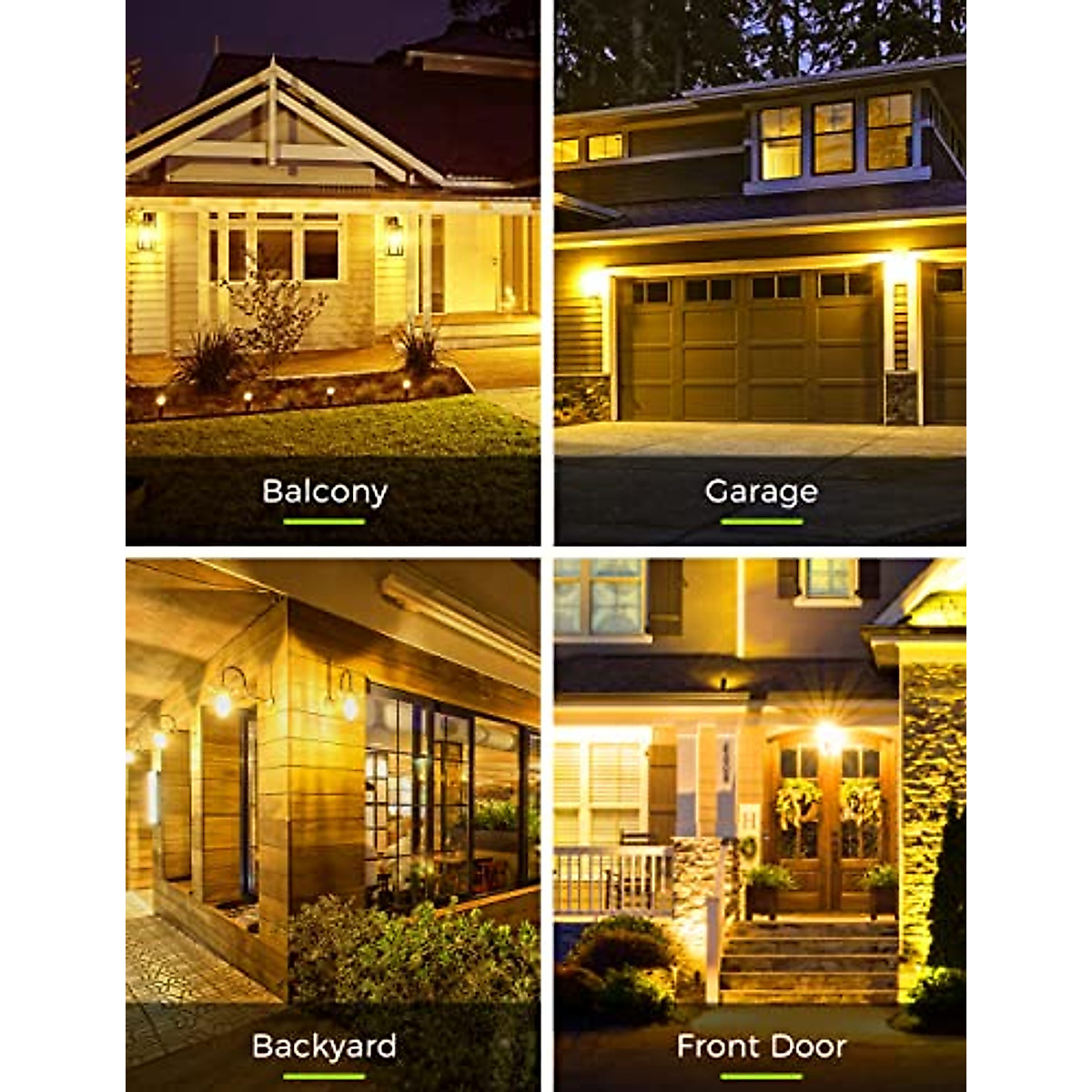 LOHAS Yellow LED Bug Light Bulbs Outdoor, Dusk to Dawn Sensor Yellow Bug Light Bulb Outside, A19 Amber Porch Light Non-Attracting, 40W Equivalent 2000K E26 Auto On/Off, for Patio Deck Backyard, 4 Pack