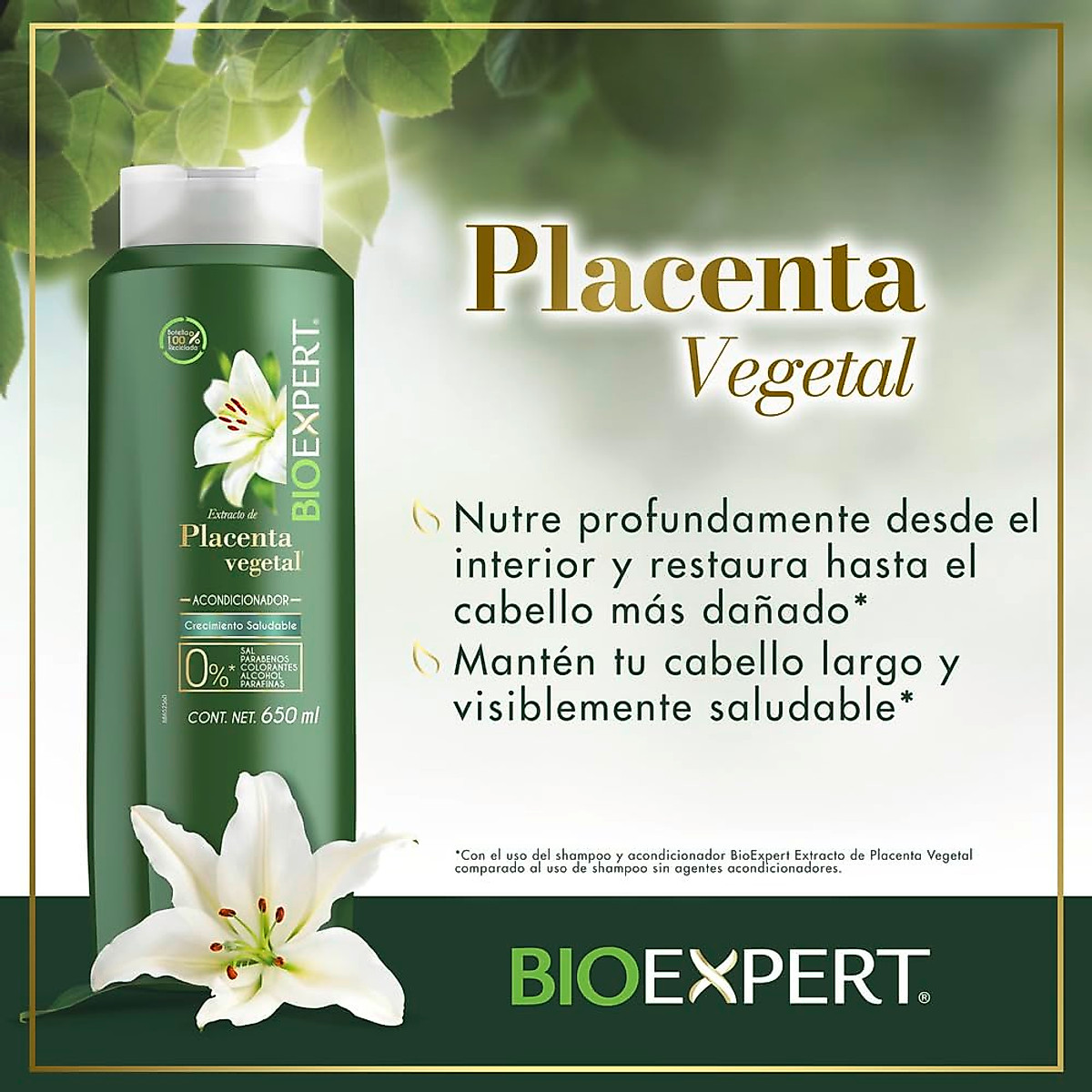 BIOEXPERT EXTRACTO DE PLANCENTA VEGETAL ACONDICIONADOR & SHAMPOO 350 ML