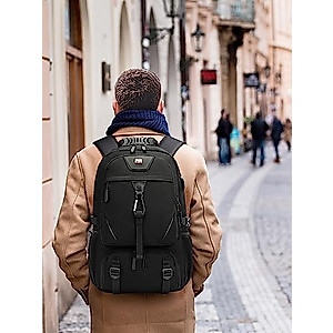 EYAMU Men's travel laptop backpack, Extra large 60L laptop backpack,College Backpack,Large capacity men's backpacks,Fits 17 Inch Computer, USB charging port,Expandable capacity