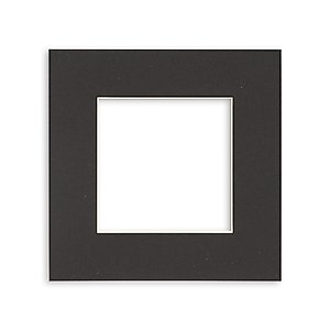 12x12 Precut Mat Board for 16x16 Frame - Acid-Free Black 12x12 Photo Matte Made to Fit a 16x16 Picture Frame, Premium Matboard for Family Photos, Show Kits, Art, Picture Framing, Pack of 1 Mat