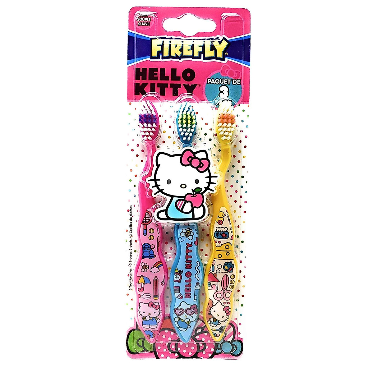 Firefly Hello Kitty Toothbrushes (3), 3 Count