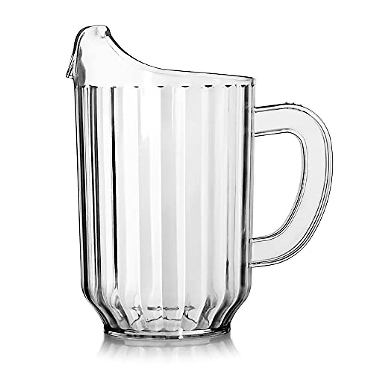 New Star Foodservice 1028041 Restaurant-Grade Break-Resistant Pitcher, 60 oz, Clear, Made in USA with BPA FREE Tritan Material