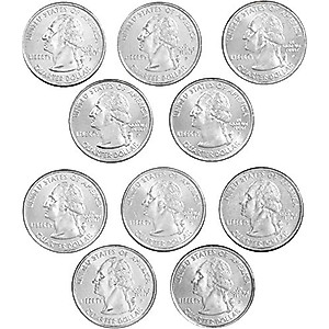 2008 P&D State Quarter 10 Coin Set BU Uncirculated Mint State 25c Collectible