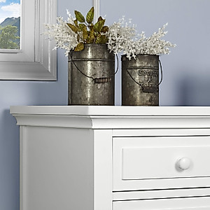 Evolur Parker Double Dresser, Winter White, 54x20.3x32 Inch (Pack of 1)