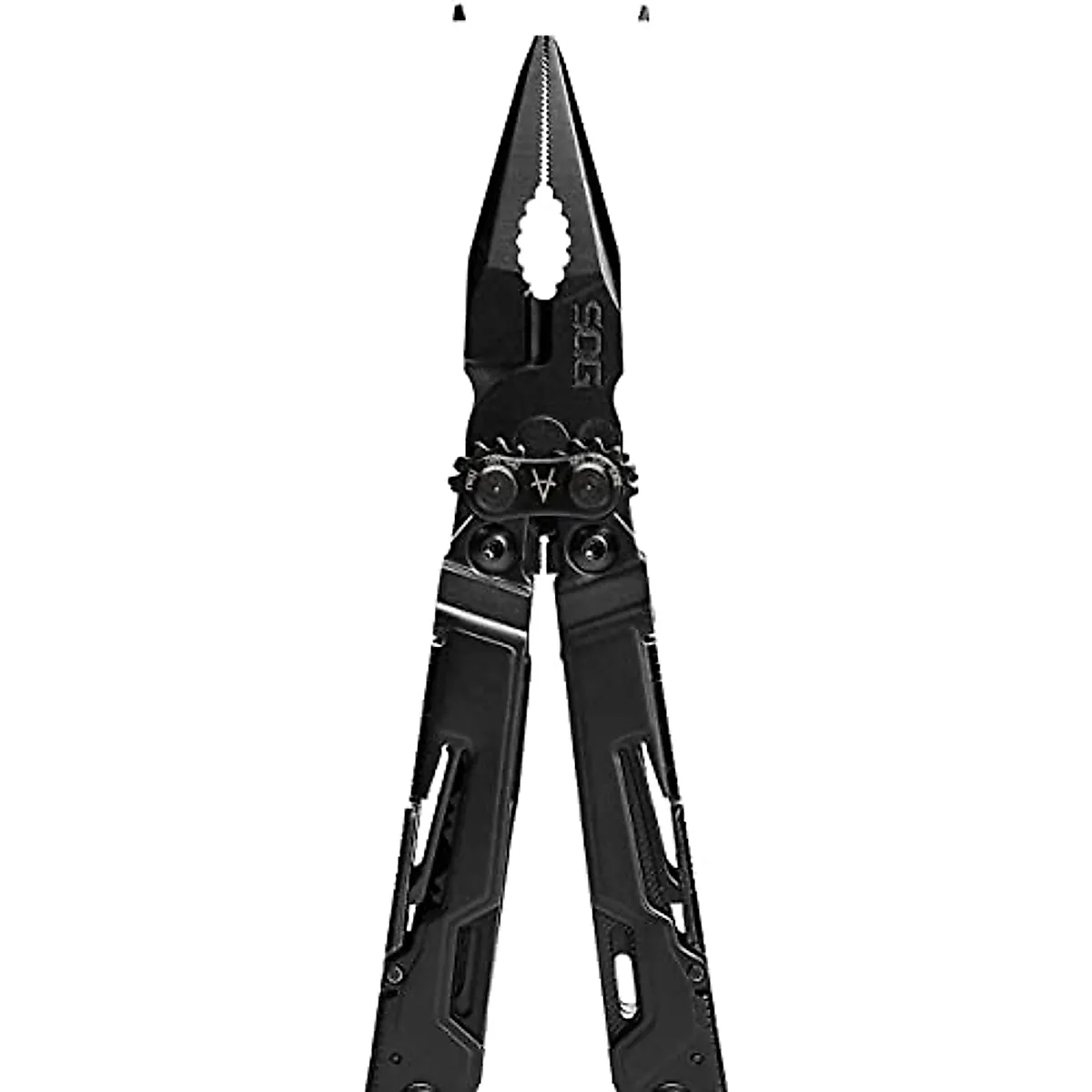 SOG PowerPint Mini Multi-Tool-Utility Tool with Compound Leverage Smooth Open, 18 Lightweight Specialty Tools, Stainless Steel Blade-Black (PP1002-CP)