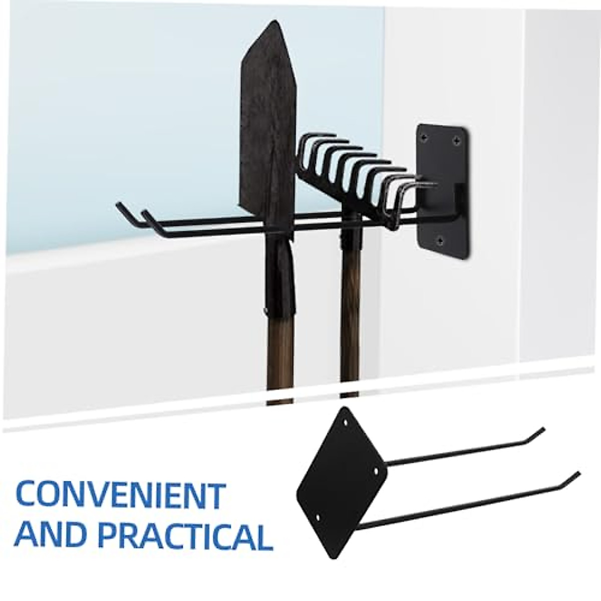 POPETPOP Garden Tool Rack Mop Rack Tool Holder Wall Mount Wall Eater Hanger Garage Wall Organizer Ladder Hooks Broom Hanger Garden Power Tool Hooks Wall Grass Trimmer Organizer