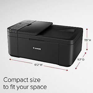 Canon PIXMA TR4720 All-in-One Wireless Printer for Home use, with Auto Document Feeder, Mobile Printing and Built-in Fax, Black (Renewed)