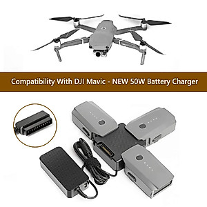 TAIFU 50W 13.05V 3.83A Battery Charger Adapterfor JI Mavic Pro/Mavic Pro Alpine/Mavic Pro Platinum RC Drone/Mavic Intelligent Flight Battery & Remote Controller DJI Mavic Charger Power Supply Cord