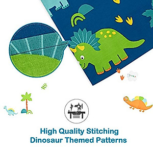 Sivio Toddler Pillowcases Ultra Soft 100% Cotton Bedding Pillow Case Cover for Child,Blue Dinosaur 14"x19" for 13"x18",12"x16" Pillow