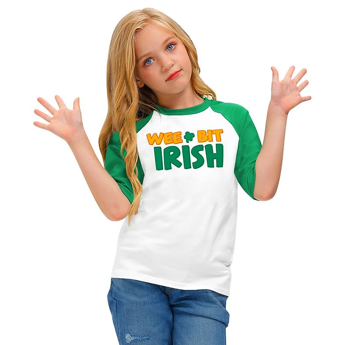 Toddler Boys St. Patrick's Day Funny We Bit Irish Raglan Sleeve Tee Irish Cute Shirt for Toddler Girls 1-2 Years 2XS