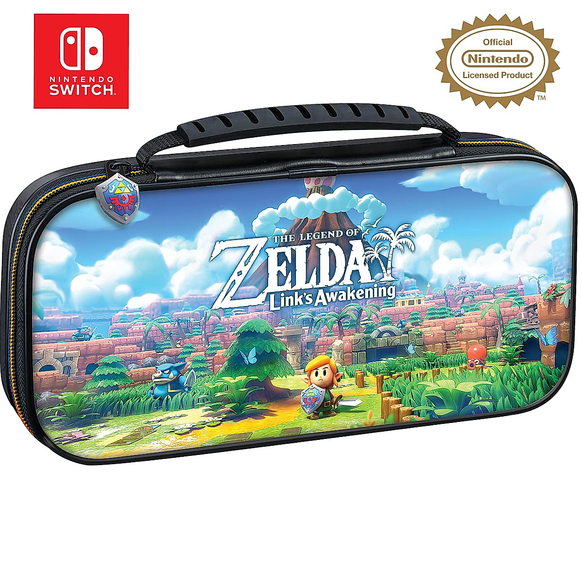 Game Traveler Zelda Nintendo Switch Case - Switch Carry Case for Switch OLED, Switch and Switch Lite, Hard Portable Travel Case, Adjustable Viewing Stand & Bonus Game Cases, Deluxe Carry Handle
