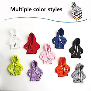 2Pcs Car Shift Knob Hoodie,Gear Shift Hoodie,Funny Sweater Hoodie for Gearshift,Automotive Interior Accessories（Red and Gray）