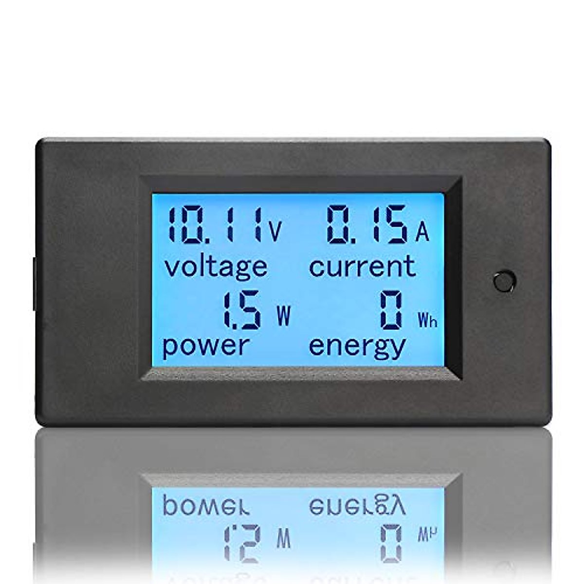 DROK® Small Digital Multimeter, DC 6.5-100V 50A Voltage Amperage Power Energy Meter DC Volt Amp Tester Watt Meter Gauge Monitor LCD Digital Display with Blue Backlight with 50A/75mV Shunt