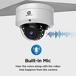 GWSECU 16 Camera Security Systems PoE, 4K 16CH H.265 NVR with 4TB HDD, AI Human Vehicle Detection, 16x 4K Wired Commercial IP66 IK10 Vandal Dome Microphone IP Cameras 2.8mm Lens, G81616VD54