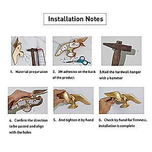 MOCOHANA® 5 Pack Seagull Wall Decor Resin Flying Bird Sculptures 3D Wall Art Ornament Coastal Decorations Hanging for Home Bathroom Living Room Garden