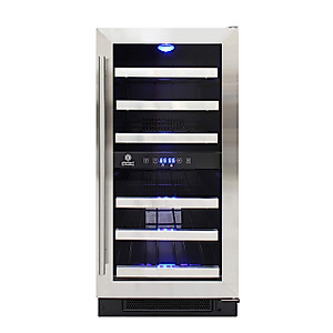Vinotemp 28-Bottle Dual-Zone Wine Cooler (Stainless)