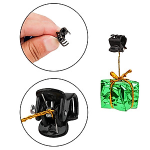 Konsait 20pcs Beard Ornaments Christmas Light Up Facial Hair Baubles Jingle Bells Beard Clips Beard Bulbs for Ugly Sweater Party Christmas Office Social Events New Year Festival Gift Christmas Decor