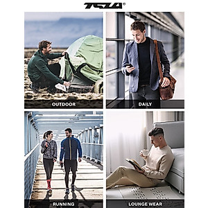 TSLA Men's Thermal Underwear Set, Microfiber Soft Fleece Lined Long Johns, Winter Warm Base Layer Top & Bottom, Soft Micro Fleece Dark Grey, Large