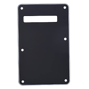 Sasuori Pickguard Tremolo Cavity Cover Backplate Back Plate 3Ply for Modern Style Electric Guitar Black