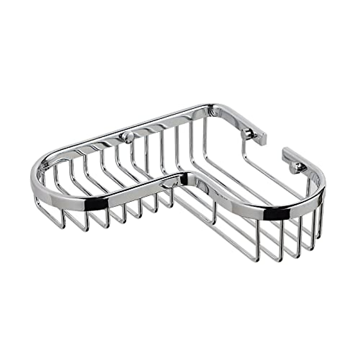 SANLIV Shower Caddy Basket,Corner Shower Shelf Soap Holder,Brass Wire Basket for Inside Shower Wall Storage Bathroom Organizer in Polished Chrome