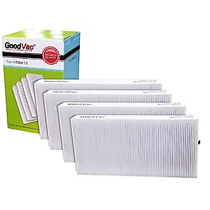 GoodVac HEPA Filter To Replace Honeywell Part HRF201B, Filter U and to fit HHT270 HHT290 HEPA Clean Air Purifiers (4)