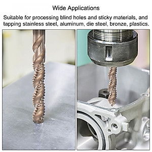 uxcell M4 x 0.7 Spiral Flute Tap and 3.3mm Twist Drill Bit Set, Metric M35 Cobalt High Speed Steel Machine Threading Screw Thread Tap Tool for Stainless Steel