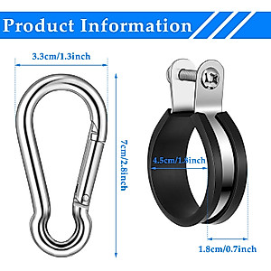 Hanger Bracket Assembly Stainless Steel Clamp Semi Truck Accessories for Semi Truck Tractor Trailer 3-in-1 Wrap Air Hose Lines (4 Sets)