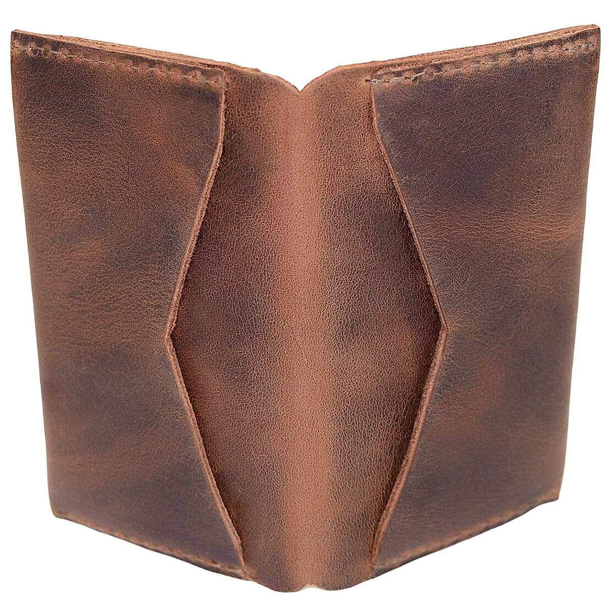Hide & Drink, Leather Multiple Card Organizer, Holds Up to 12 Cards/Pouch/Wallet/Case/Stylish/Accessories, Handmade :: Bourbon Brown