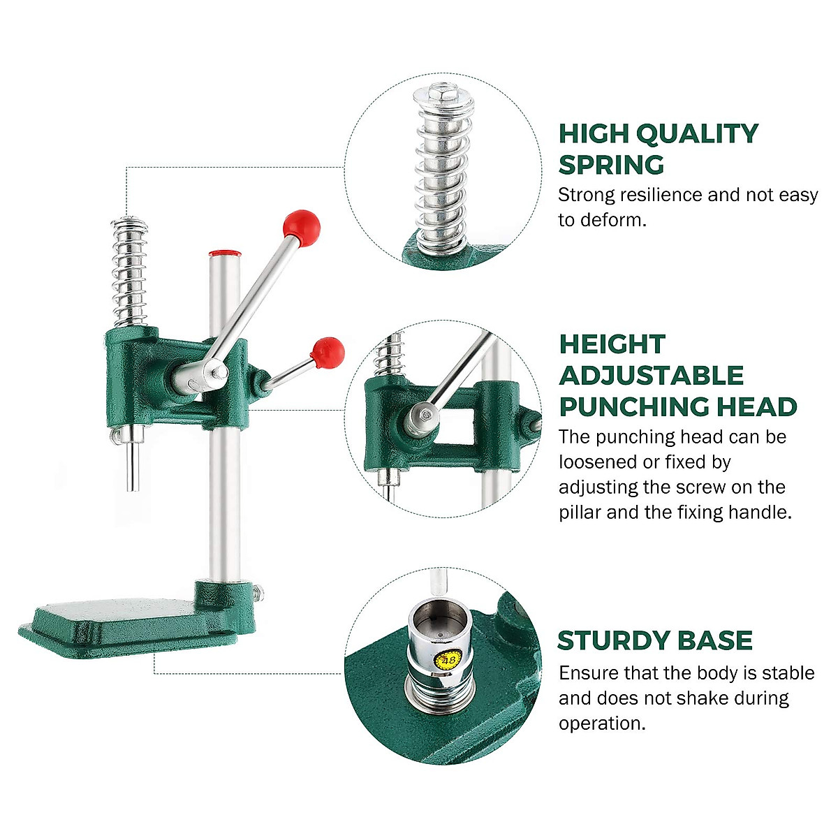 BEAMNOVA Fabric Button Maker Kit Punch Press Cloth Button Cover Making Machine DIY Tools 3 Sizes Die Set 18,25,30mm & 300 Button Supplies