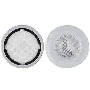 Geekria QuickFit Protein Leather Replacement Ear Pads for JBL Live 400BT Headphones Earpads, Headset Ear Cushion Repair Parts (Grey)