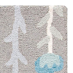 SAFAVIEH Kids Collection 5' x 8' Grey / Pink SFK918C Handmade Floral Wool Area Rug