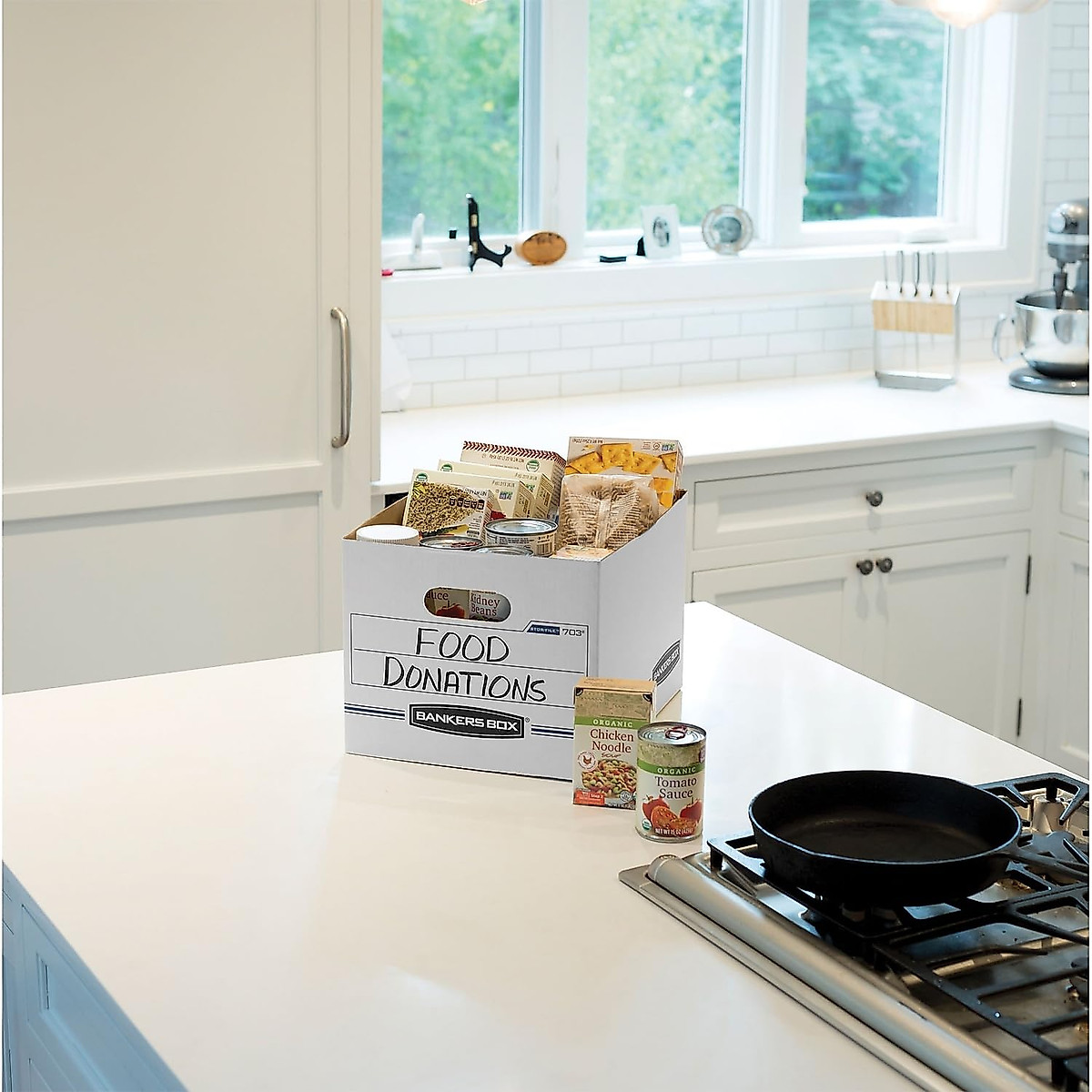 Bankers Box STOR/FILE Storage Boxes, Standard Set-Up, Lift-Off Lid, Letter/Legal, Case of 12 (00703)