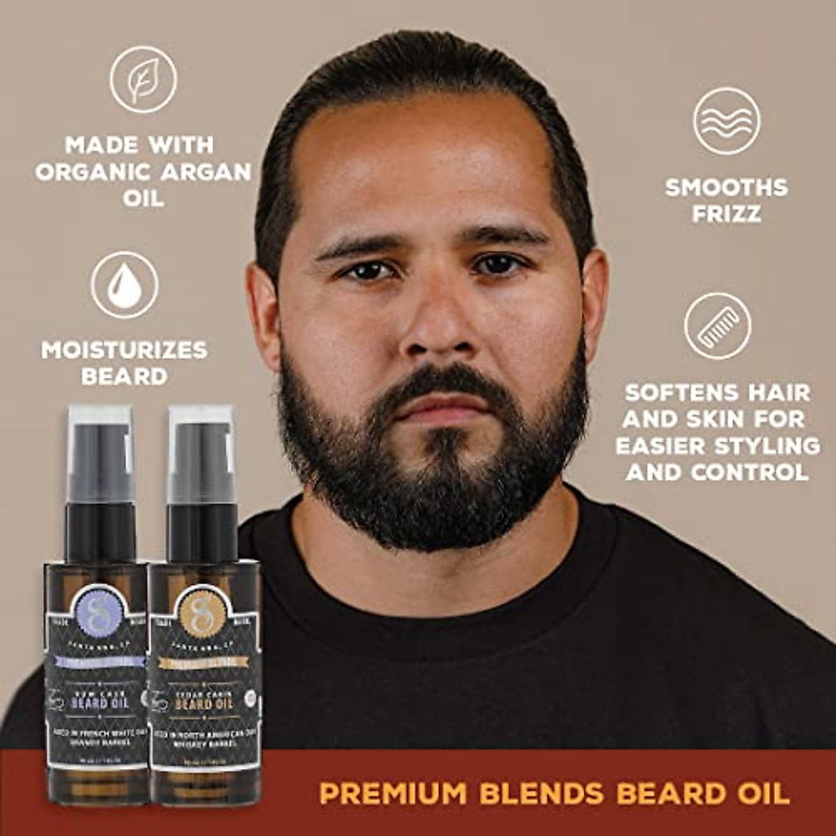 Suavecito Premium Blends Beard Oil - Leave-In Beard Conditioner For Softening Hair, Hydrating Skin, Eliminating Beard Dandruff, Healthy Beard Growth - Rum Cask Fragrance - 1 oz