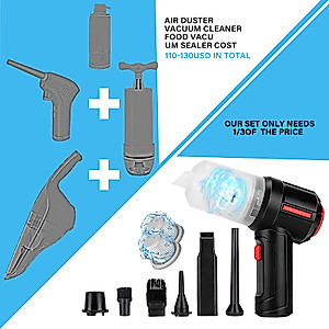 Meudeen Air Duster - Computer Vacuum Cleaner - for Keyboard Cleaning- Cordless Canned Air- Powerful 35000RPM- Energy-Efficient (Air-01)