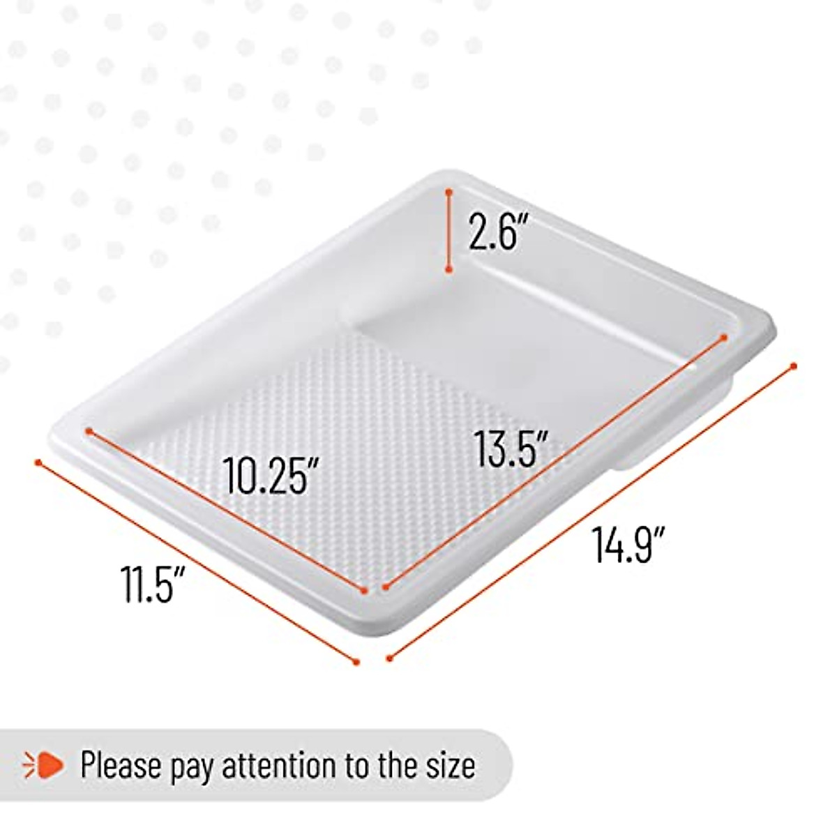 Bates- Paint Tray Liner, 9 Inch, 10 Pack, Paint Roller Tray, Disposable Plastic Paint Trays, Paint Pans Trays, Paint Supplies for House Painting, Roller Tray