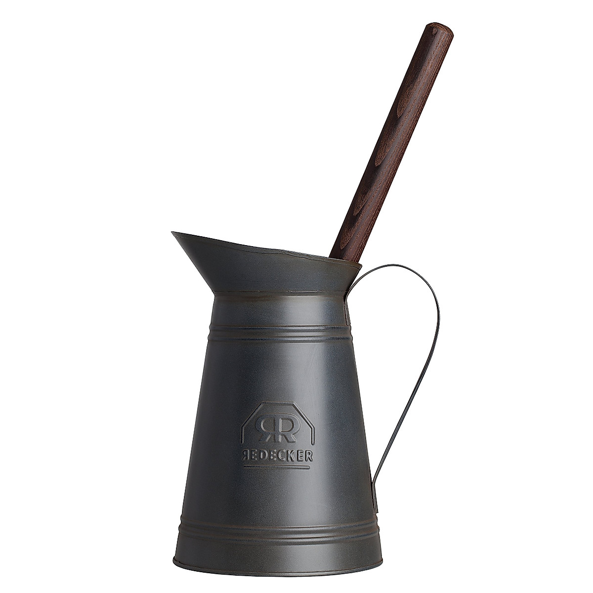 REDECKER Nylon Toilet Brush with Dark Coated Metal Holder, Oiled Thermowood Handle, Replaceable Head, Vintage Design, Made in Germany