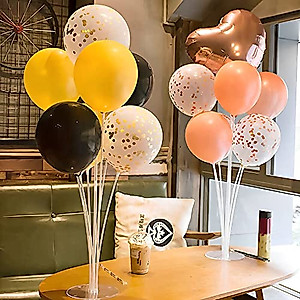 JOYYPOP 6 Sets Balloon Stand Kit, Balloon Sticks with Base Birthday Graduation Party Decorations Wedding
