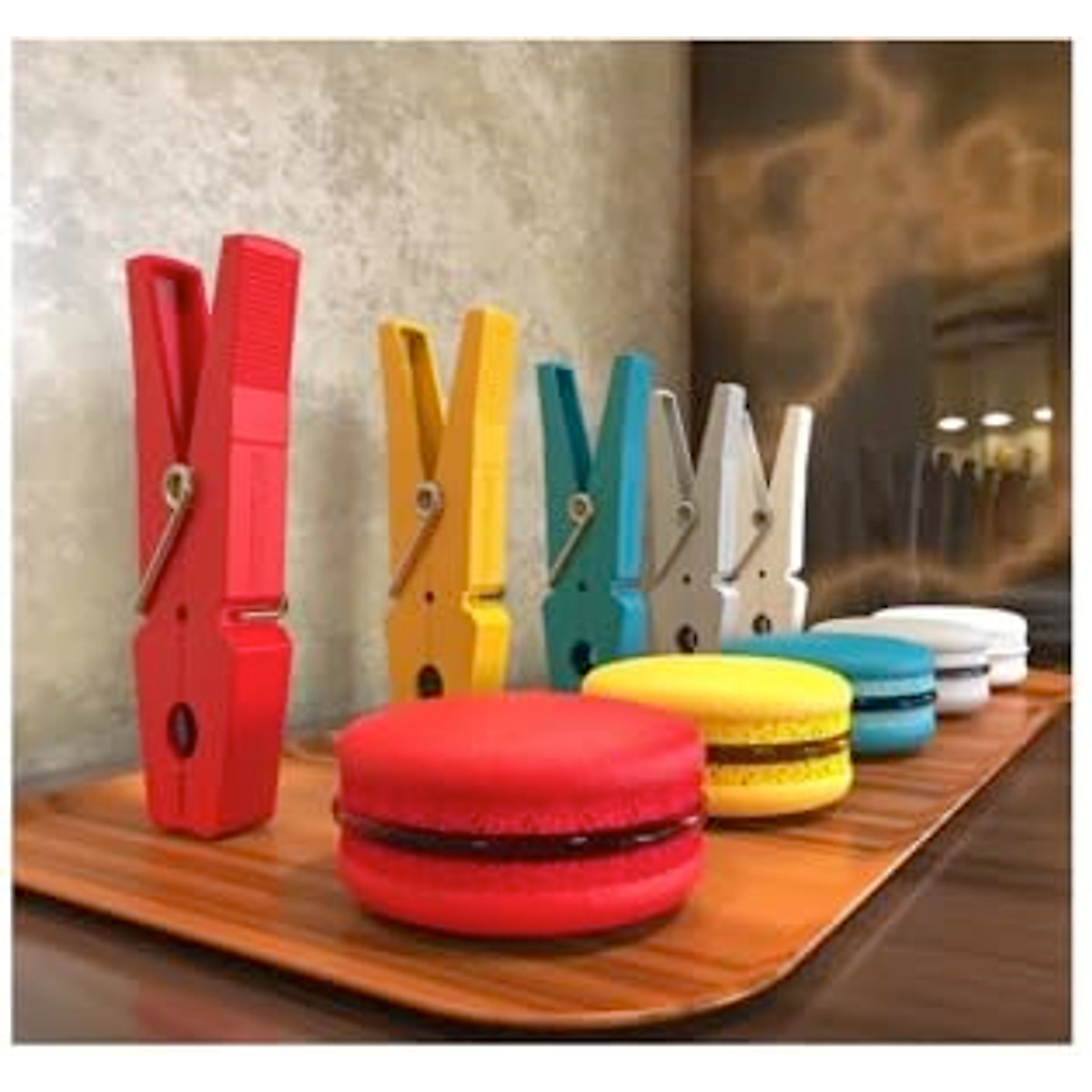 Classic Clothespin Bundle: Clothesline Basket + 50-Pk Memoir Pegs | Made in Portugal | Recycled Materials + 100% Recyclable | Waterproof (Red Bundle: Classic Basket + 50 Memoir Clothes Pegs)