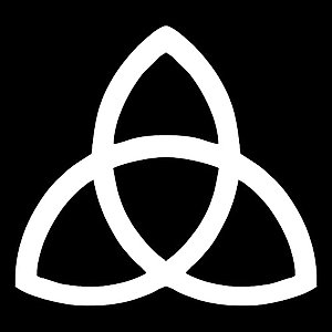 NBFU Decals Holy Trinity Knot Symbol Christian 1 (White) (Set of 2) Premium Waterproof Vinyl Decal Stickers for Laptop Phone Accessory Helmet Car Window Bumper Mug Tuber Cup Door Wall Decoration