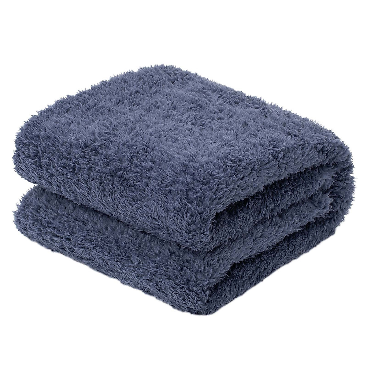 Dog Blanket, Soft and Warm Pet Throw for Dogs & Cats, Baby Girls & Boys, Plush Throw Blankets for Couch, Sofa, Travel and Camping (40"x40", Dark Blue)