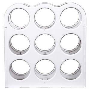 ArtBin 6866AG Mini Vinyl Storage Rack, Organizer up to 9 (5.5") Vinyl Rolls, White, 1 Rack