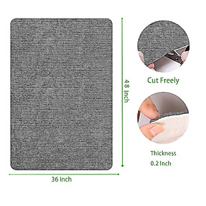 Office Chair Mat,Hard Floors Desk Chair Mat Under Desk Low-Pile Rug,Office Gaming Rolling Floor Mat,Multi-Purpose Floor Protector Rug for Hardwood & Tile Floor,Anti-Slip (Dark Grey, 36" X 48")