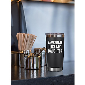 NewEleven Christmas Gifts For Dad - Cool Dad Gifts From Daughter - Unique Birthday Present Ideas For Dad, Father, Husband, Bonus Dad, Step Dad, New Dad From Daughter, Daughter In Law - 20 Oz Tumbler