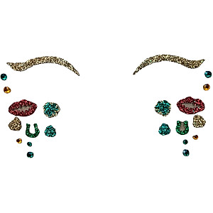 Saint Patricks Day Sets Face Jewels Face Gems Stick On Glitter Face Rhinestones for Makeup with over 130 Face Stickers Jewels Temporary Tattoos Kit for Rave Party Henna Green