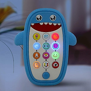 Baby Musical Toys,Baby Shark Phone Toys with Light and Sound, Teething Phone Toy for Babies - Play and Learn for Children and Toddlers