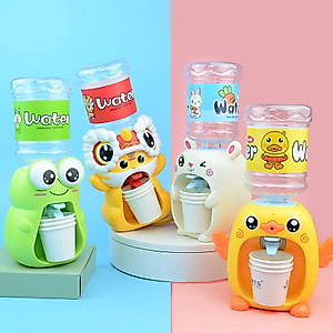 LUOZZY Mini Water Dispenser for Kids Cartoon Piggy Frog Water Machine Kids Drinking Water Fountains Toys for Kids (Duck)