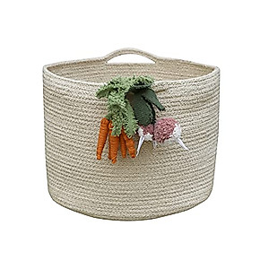 Lorena Canals |Basket Veggies. For Nurseries, Playrooms, Bedrooms. Handmade in 100% Cotton. Size: 9" x 1' x 1'