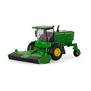ERTL John Deere W260 Windrower Tractor Toy Replica - 1:64 Scale - Die-Cast Metal and Durable Plastic - Collectible Farm Toys - Ages 3 Years and Up, Green
