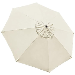EliteShade 9ft Patio Umbrella Market Table Outdoor Deck Umbrella Replacement Canopy Cover(Canopy Only)(White-35)